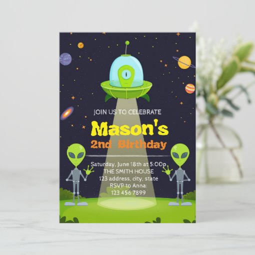 Alien party invitation | Zazzle
