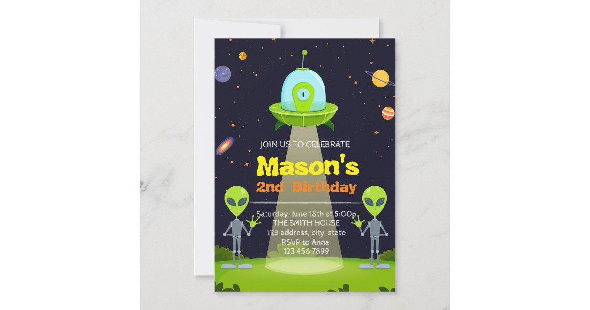 Alien party invitation | Zazzle