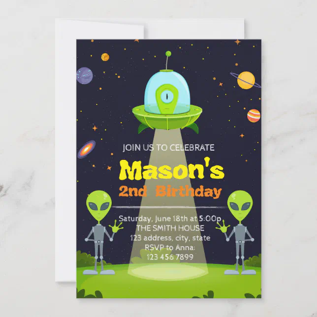 Alien party invitation | Zazzle