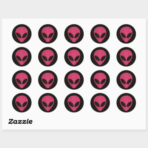 ALIEN PINK stickers | Zazzle