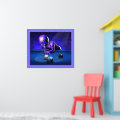 Alien Playing Pool Poster | Zazzle
