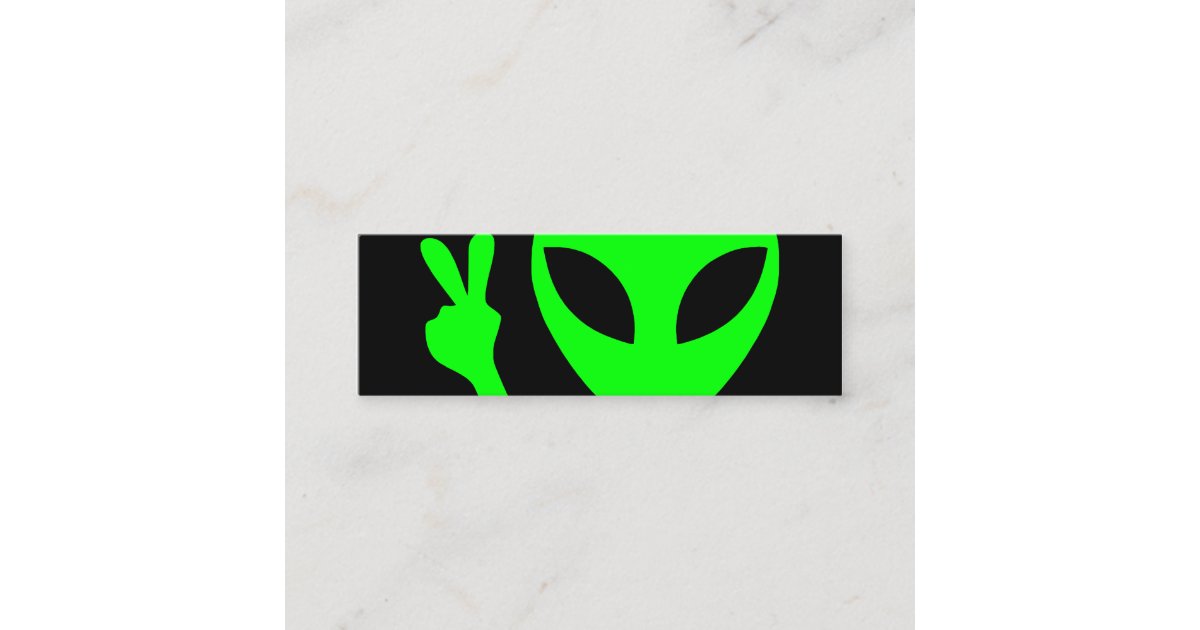 Alien Portrait Mini Business Card | Zazzle