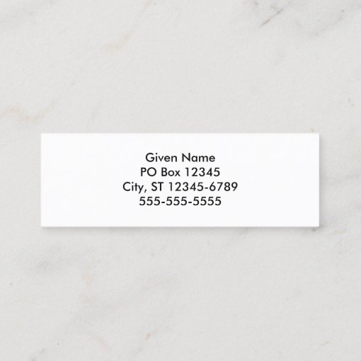 Alien Portrait Mini Business Card | Zazzle