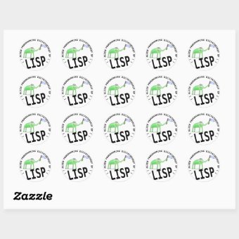 Alien Programming Dictatorship of LISP Classic Round Sticker | Zazzle