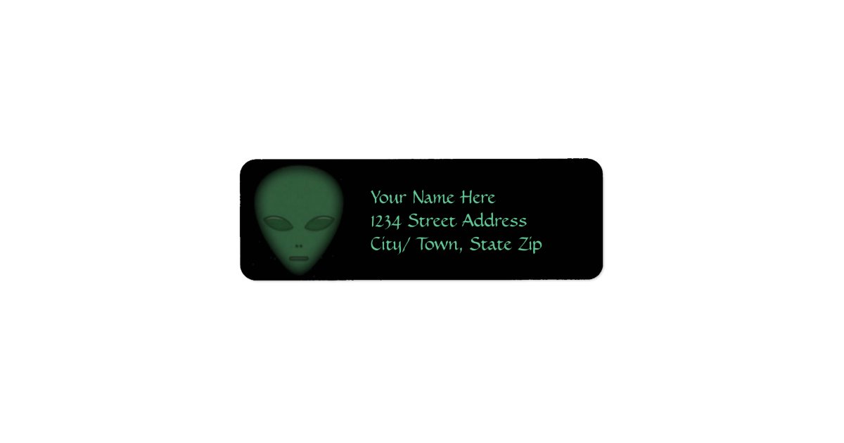 Alien Return Address Labels | Zazzle