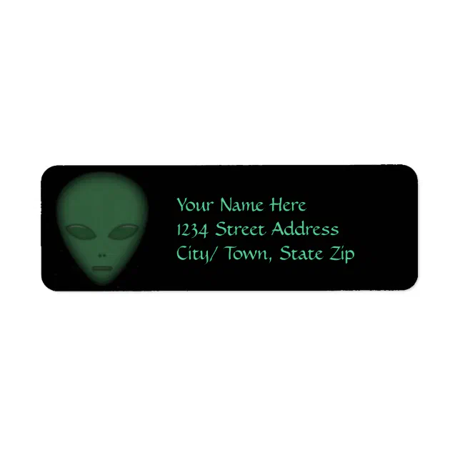 Alien Return Address Labels | Zazzle