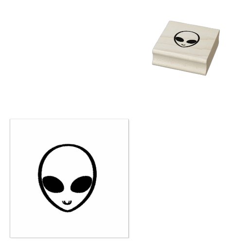 Alien Rubber Stamp | Zazzle