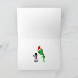 Alien Santa Christmas Ornament Greeting Card | Zazzle