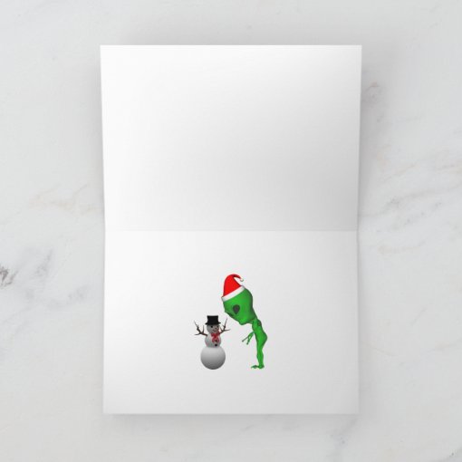 Alien Santa Christmas Ornament Greeting Card | Zazzle