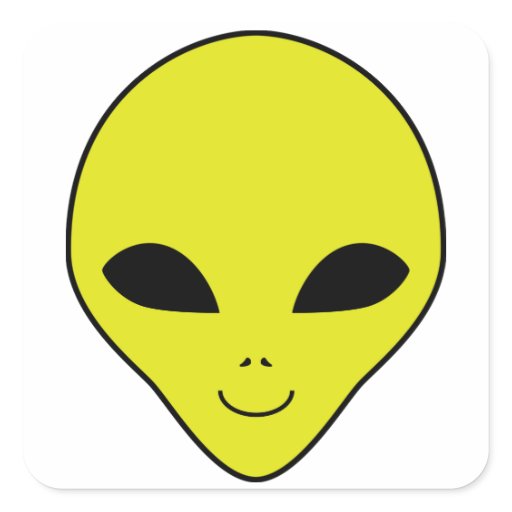 Alien Smiley Face Stickers | Zazzle