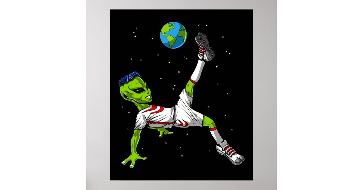 Alien Soccer Poster | Zazzle