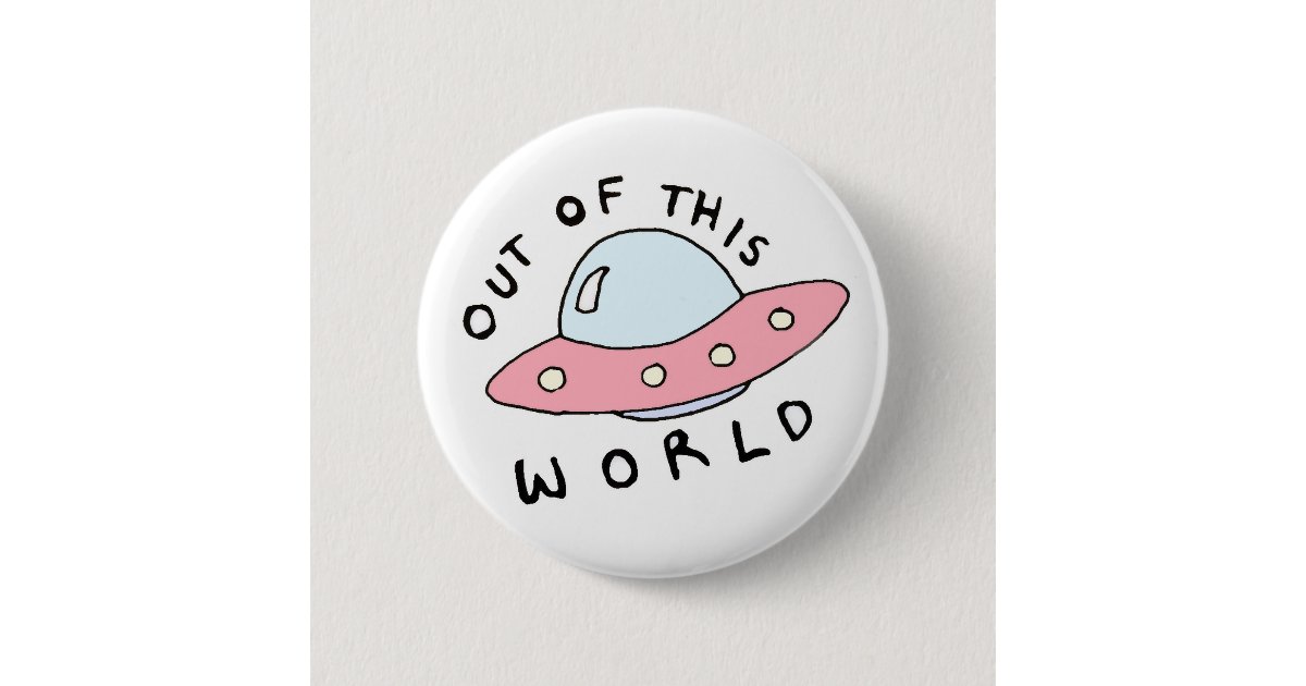 Alien Spaceship Button | Zazzle