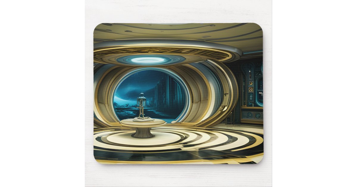 Alien Spaceship Mouse Pad | Zazzle