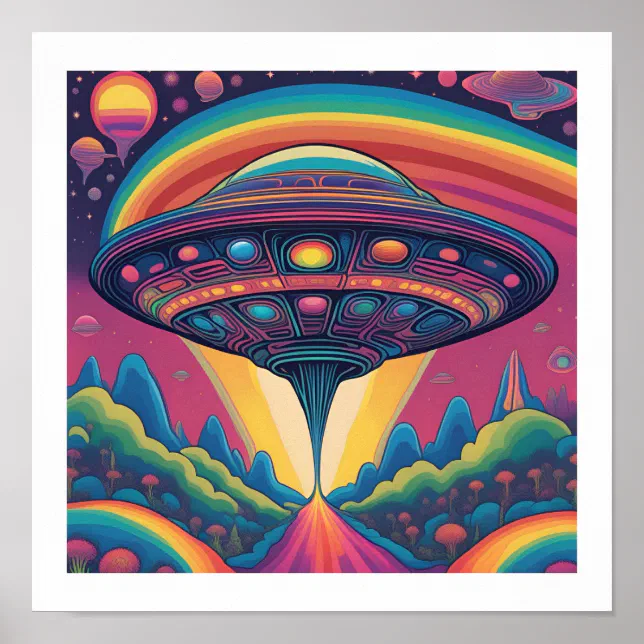 Alien Spaceship Poster | Zazzle