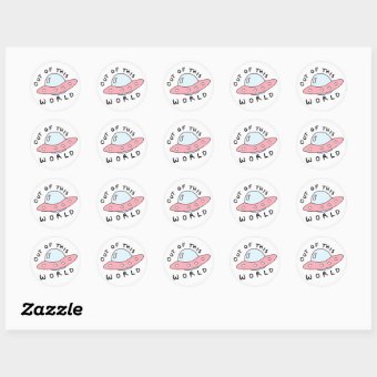 Alien Spaceship Sticker | Zazzle