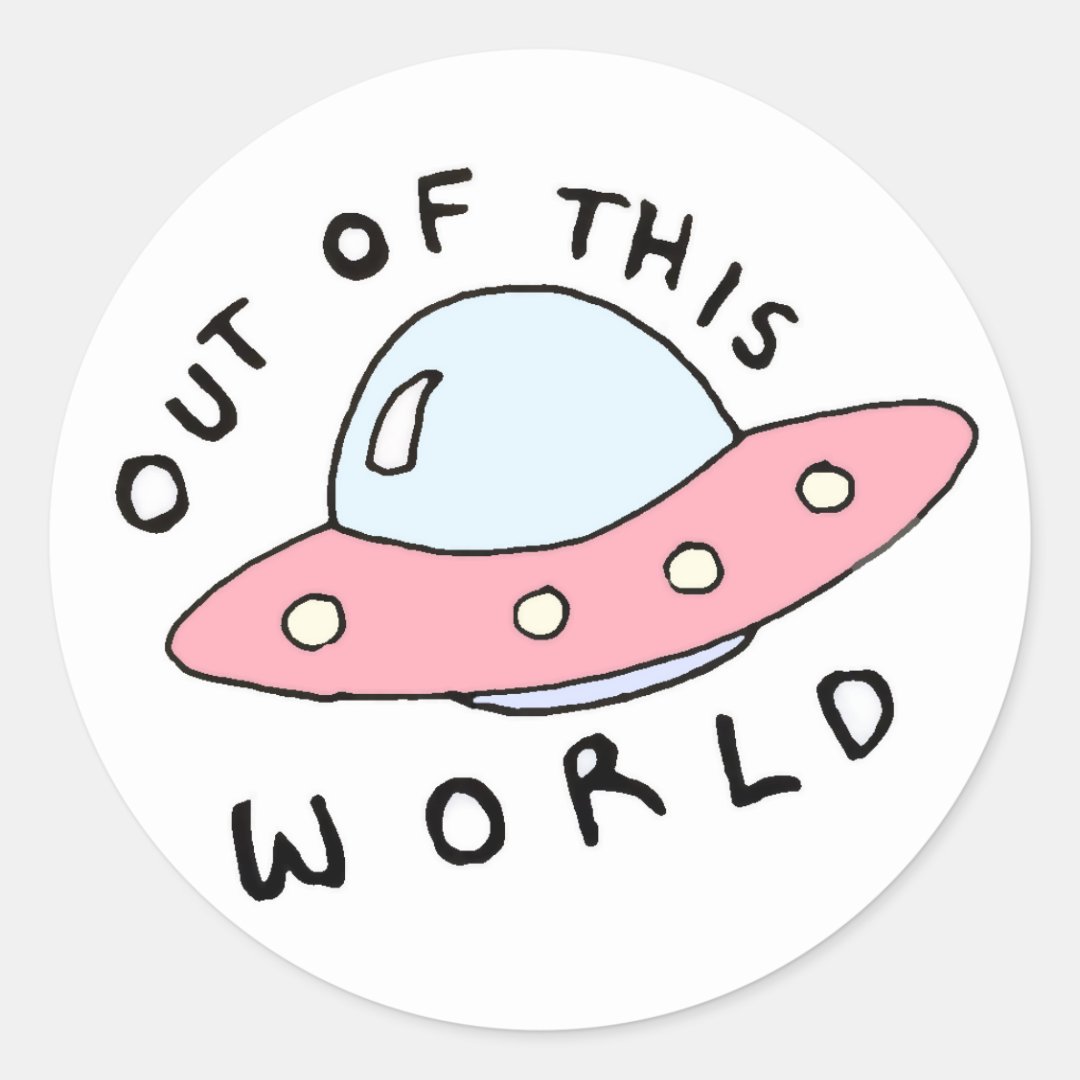 Alien Spaceship Sticker | Zazzle