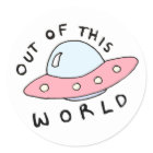 Alien Spaceship Sticker | Zazzle