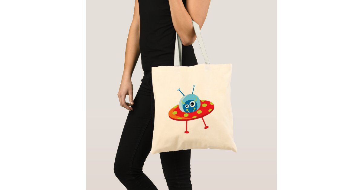Alien Spaceship Tote Bag | Zazzle