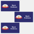 Alien Spaceship Waterproof Name Labels for School | Zazzle