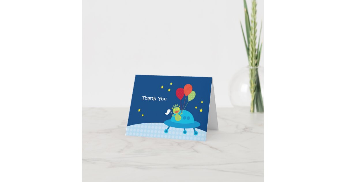 Alien Thank You Note Card | Zazzle