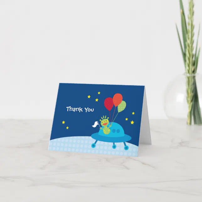 Alien Thank You Note Card | Zazzle