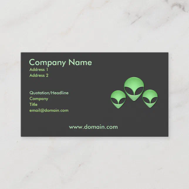 Alien Trio Business Card | Zazzle