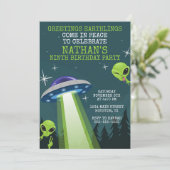 Alien UFO Birthday Party Invitation | Zazzle
