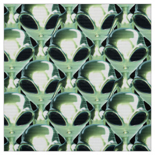Alien Invasion UFO Printed Fabric | Zazzle