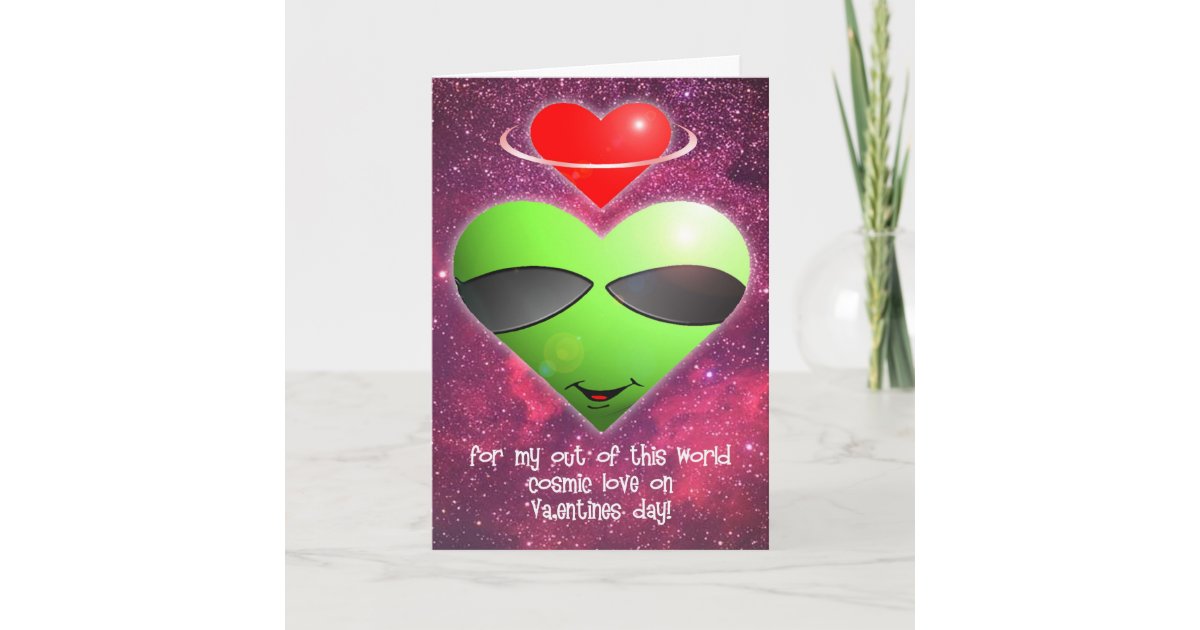 Alien Valentines Day Holiday Card | Zazzle.com
