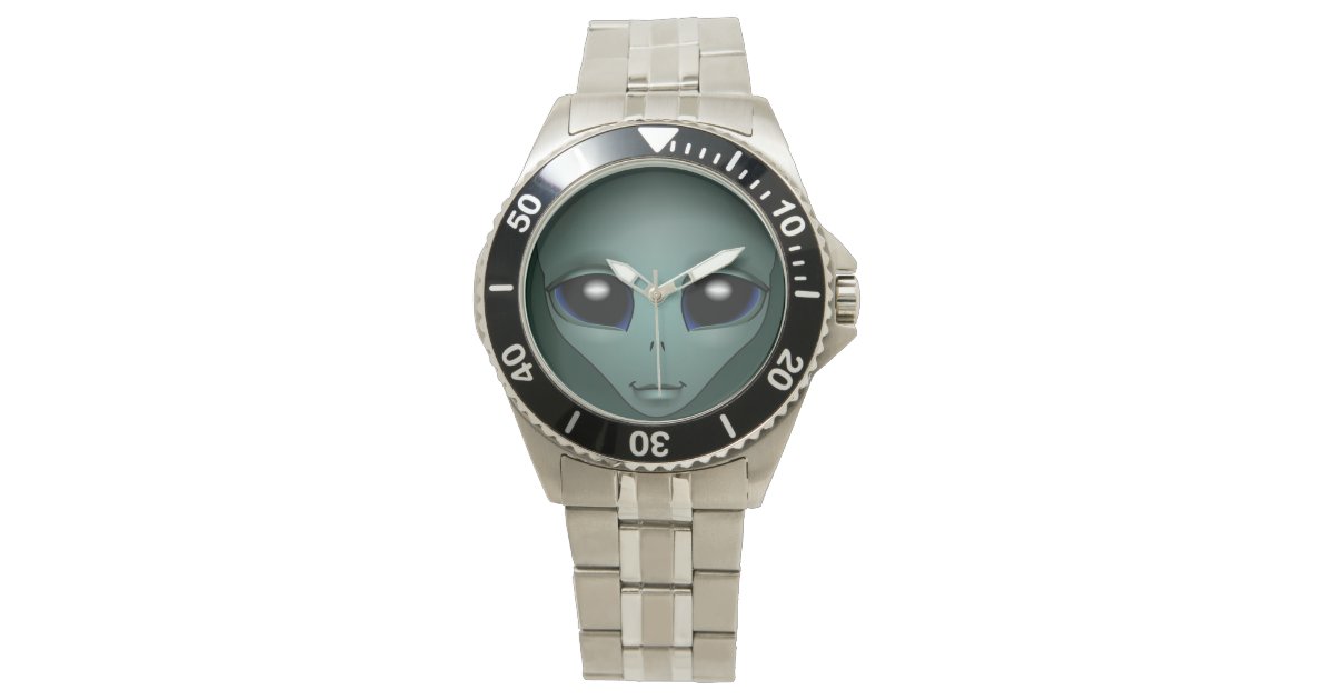 Alien Watch Cute Grey Alien ET Alien Wrist Watch | Zazzle