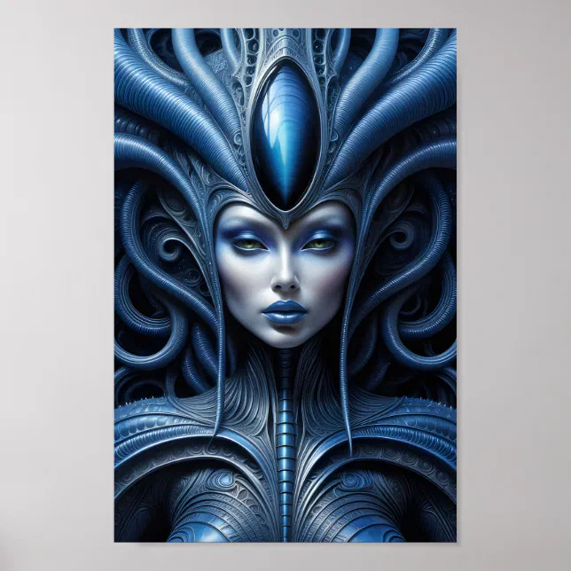Alien Woman - 005 - Night Vision - Fantasy Art Poster | Zazzle