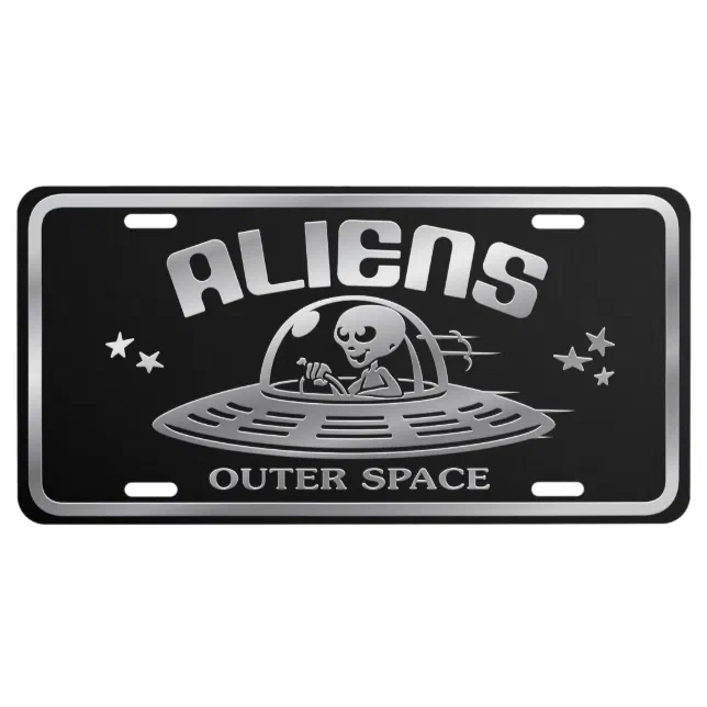 Aliens from Outer Space - Club Plaque - License Plate | Zazzle