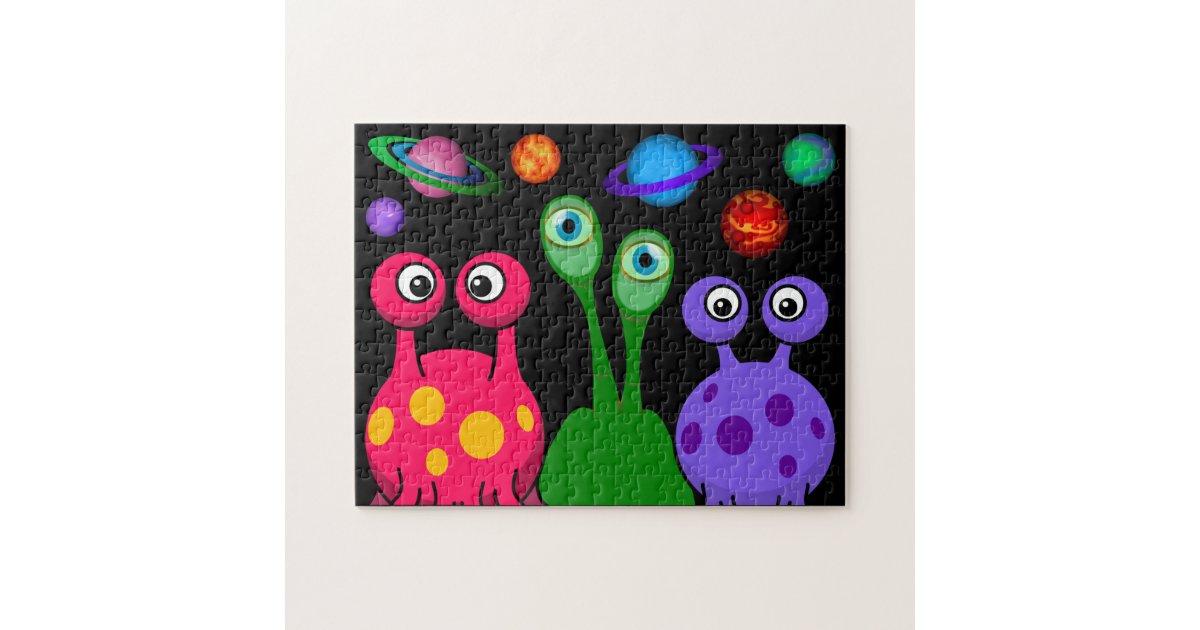 Aliens In Outer Space Jigsaw Puzzle | Zazzle