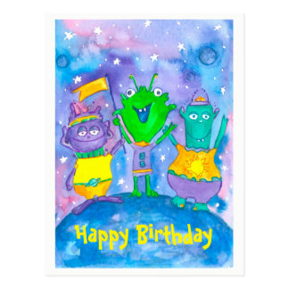Happy Birthday Space Alien Gifts on Zazzle