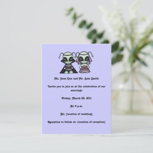 Aliens Wedding Invitations | Zazzle