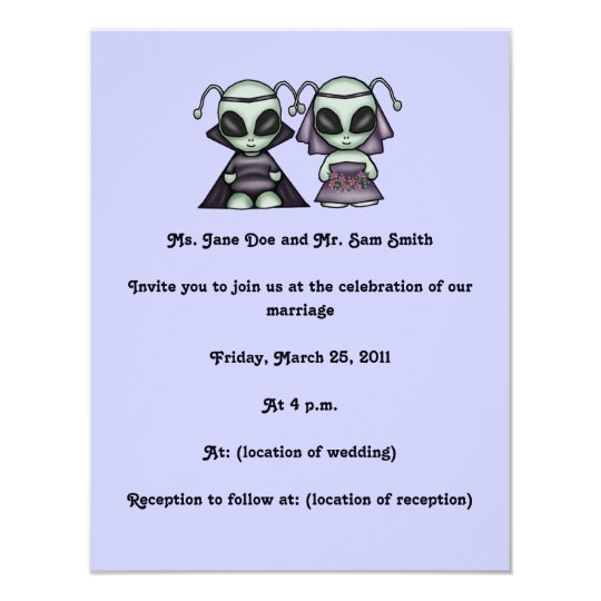 Aliens Wedding Invitations | Zazzle.com