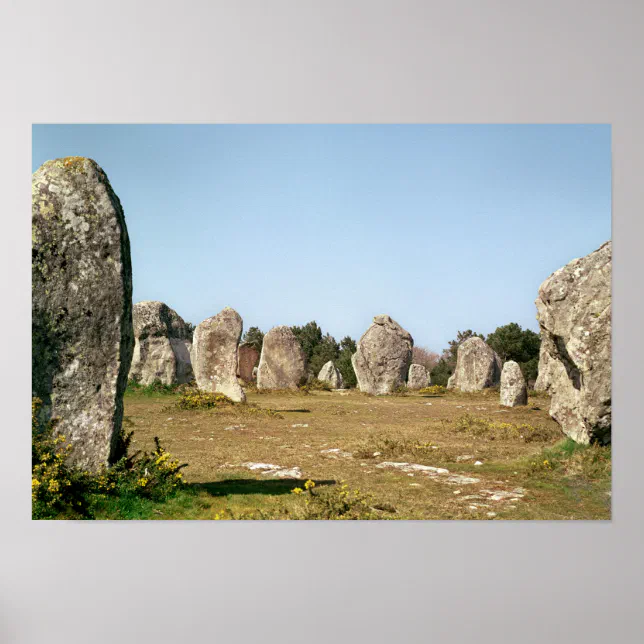 Alignment of standing stones, Megalithic Poster | Zazzle
