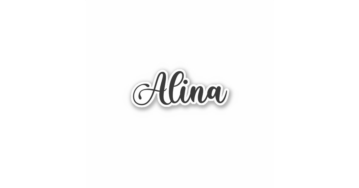 Alina Name - Handwritten Calligraphy Sticker | Zazzle