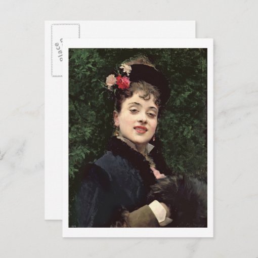 Aline Masson, the Artist's Model (oil on panel) Postcard | Zazzle