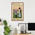 Alki Point Lighthouse - West Seattle, WA Poster | Zazzle