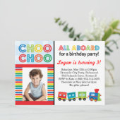 All Aboard Choo Choo Train Invitation | Zazzle