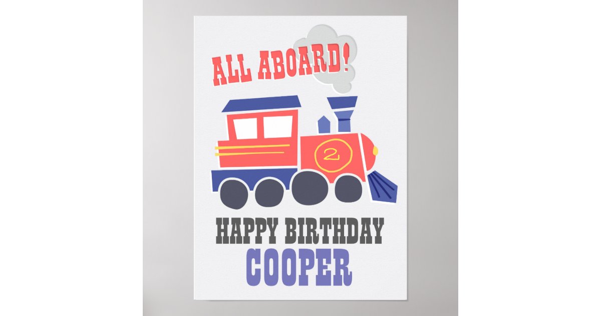 All Aboard Party Sign | Zazzle