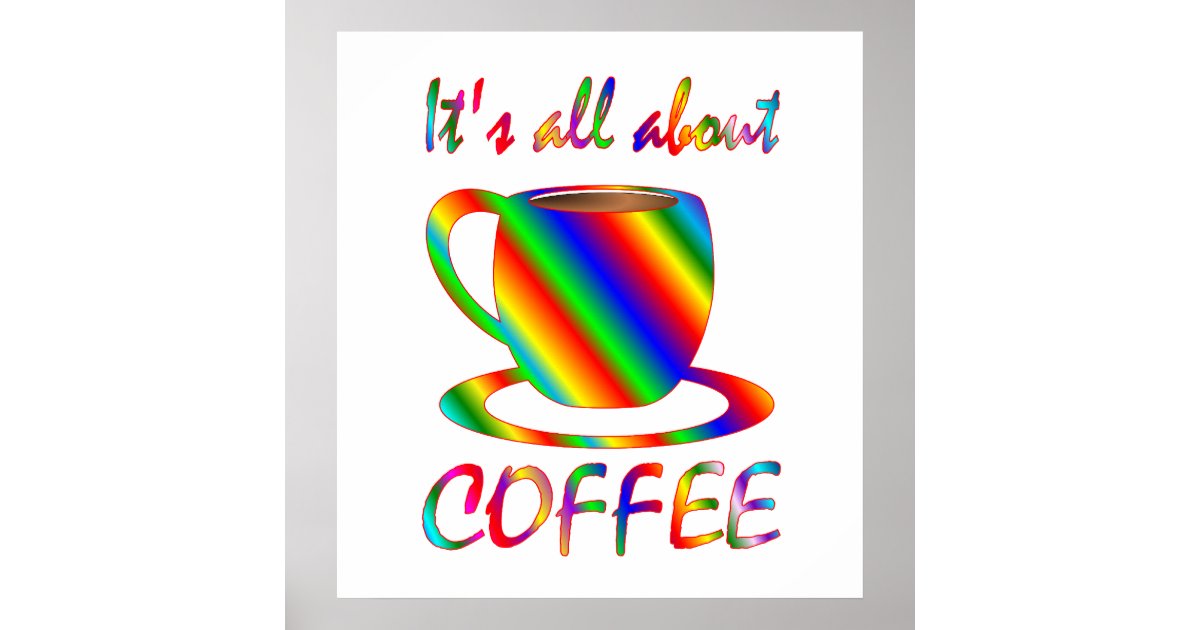 All About Coffee Poster | Zazzle