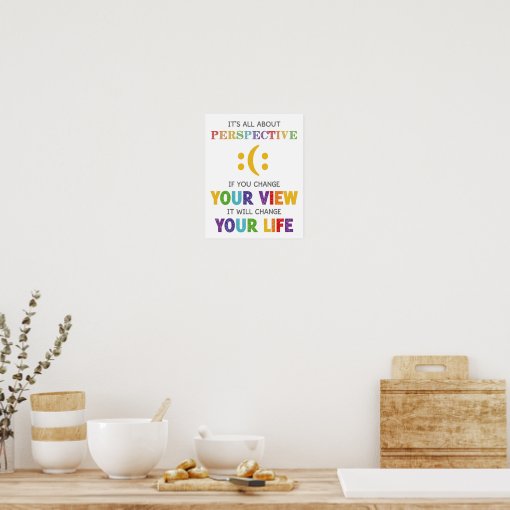 All About Perspective Classroom Motivational Poste Poster | Zazzle