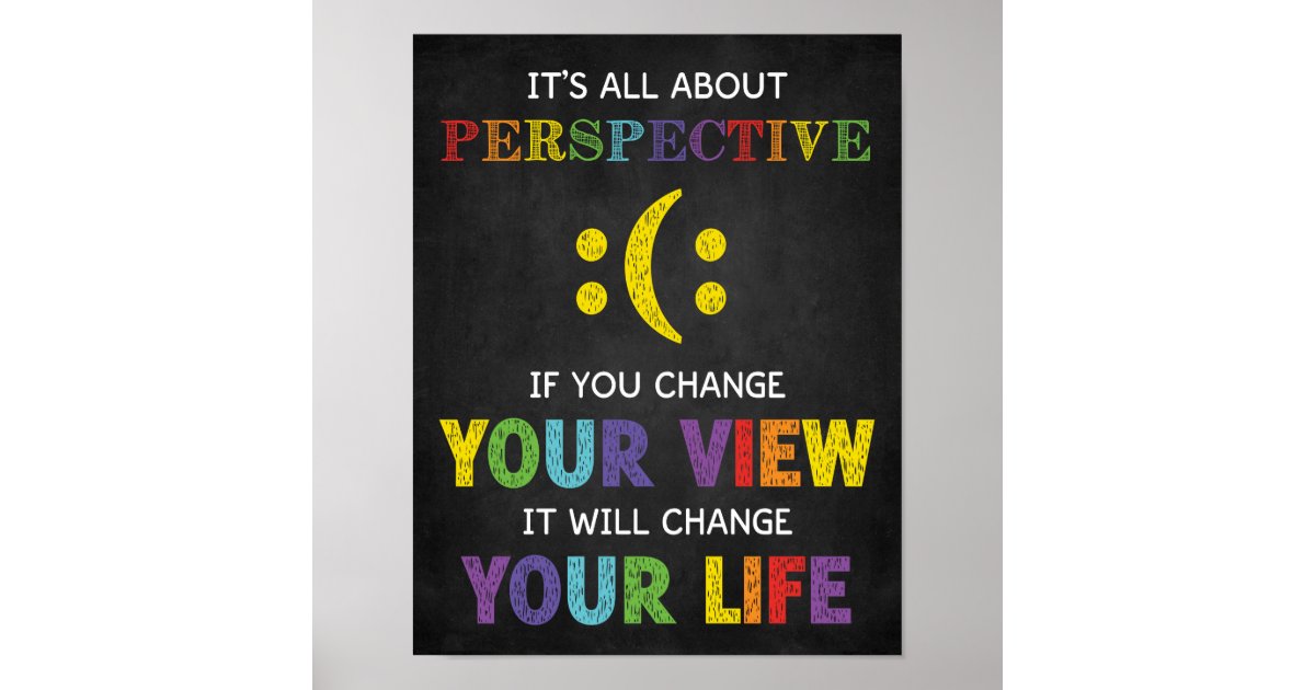 All About Perspective Classroom Motivational Poster | Zazzle