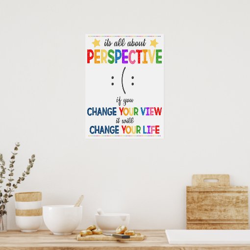 All About Perspective Rainbow Classroom Poster | Zazzle