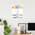 All About Perspective Rainbow Classroom Poster | Zazzle