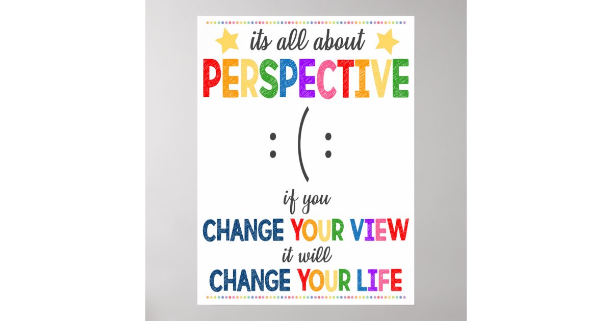 All About Perspective Rainbow Classroom Poster | Zazzle