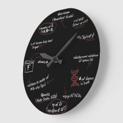 All About Science Geek Math Wall Clock Home Decor | Zazzle
