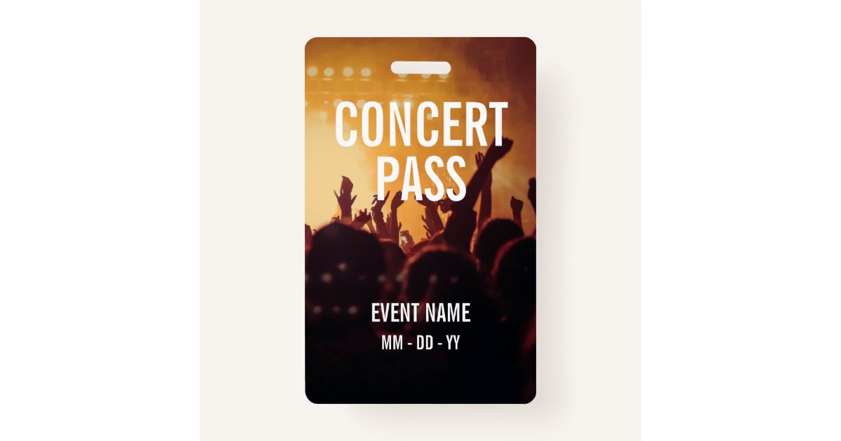 All Access Name Photo Custom Concert Badge | Zazzle